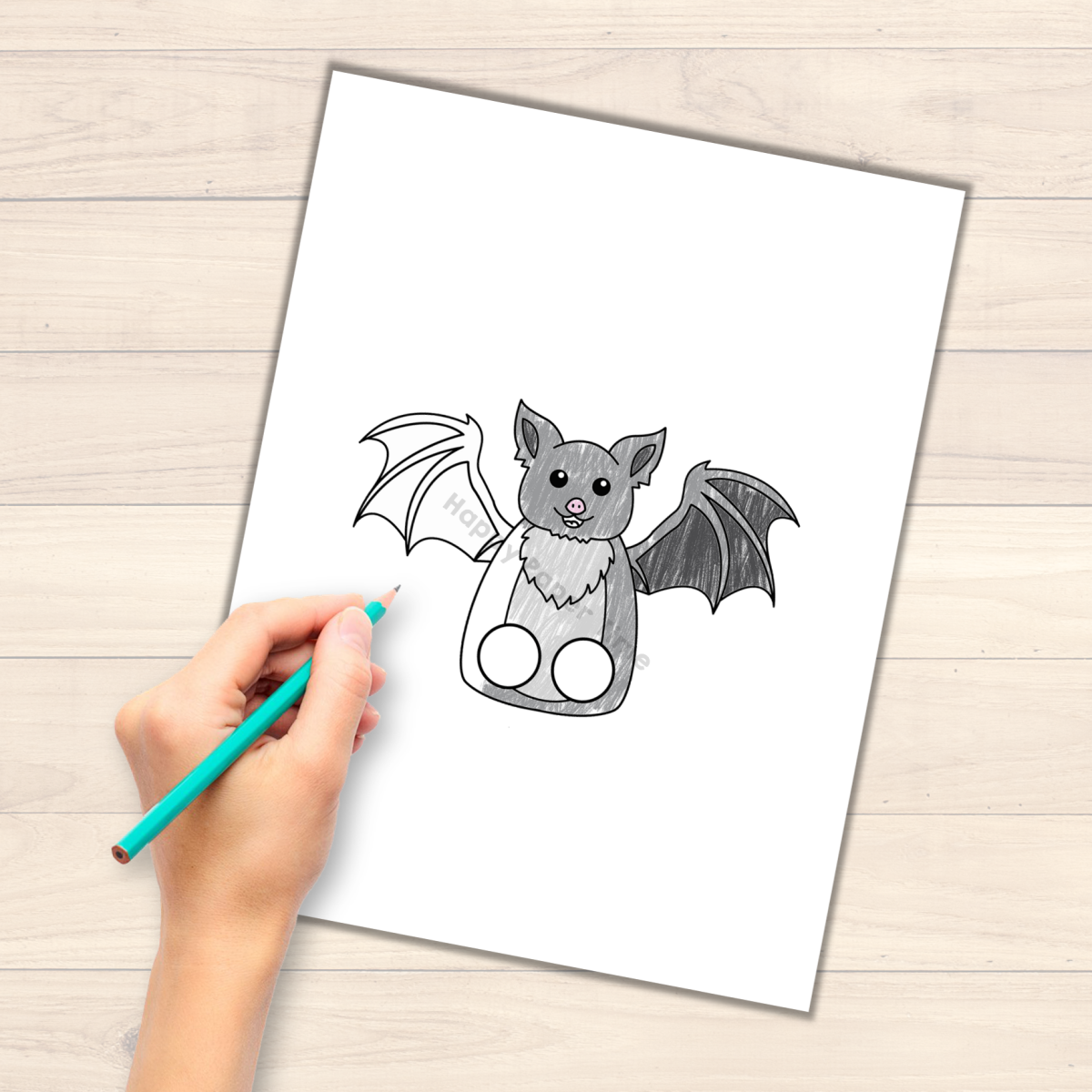 Bat Finger Puppet Printable Halloween Coloring Paper Craft Activity ...