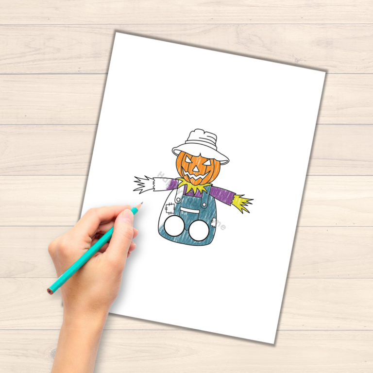 Scarecrow Finger Puppet Printable Halloween Coloring Paper Craft ...