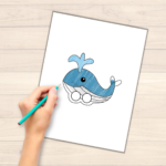Whale Finger Puppet Printable Sea Ocean Animal Coloring Paper Craft ...