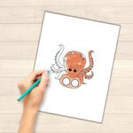 Octopus Finger Puppet Printable Sea Ocean Animal Coloring Paper Craft ...