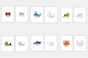 Ocean Animals Finger Puppets Sea Summer Printable Coloring Paper Craft ...