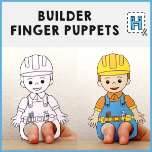 Cat Finger Puppet Printable Kitten Pet Animal Coloring Paper Craft ...