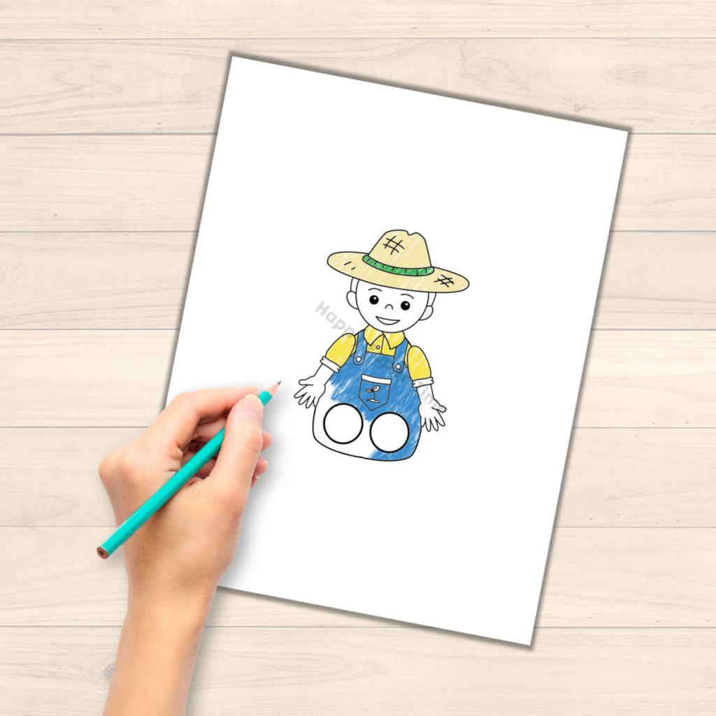 Farmer Finger Puppet Printable Worker Career Coloring Paper Craft ...