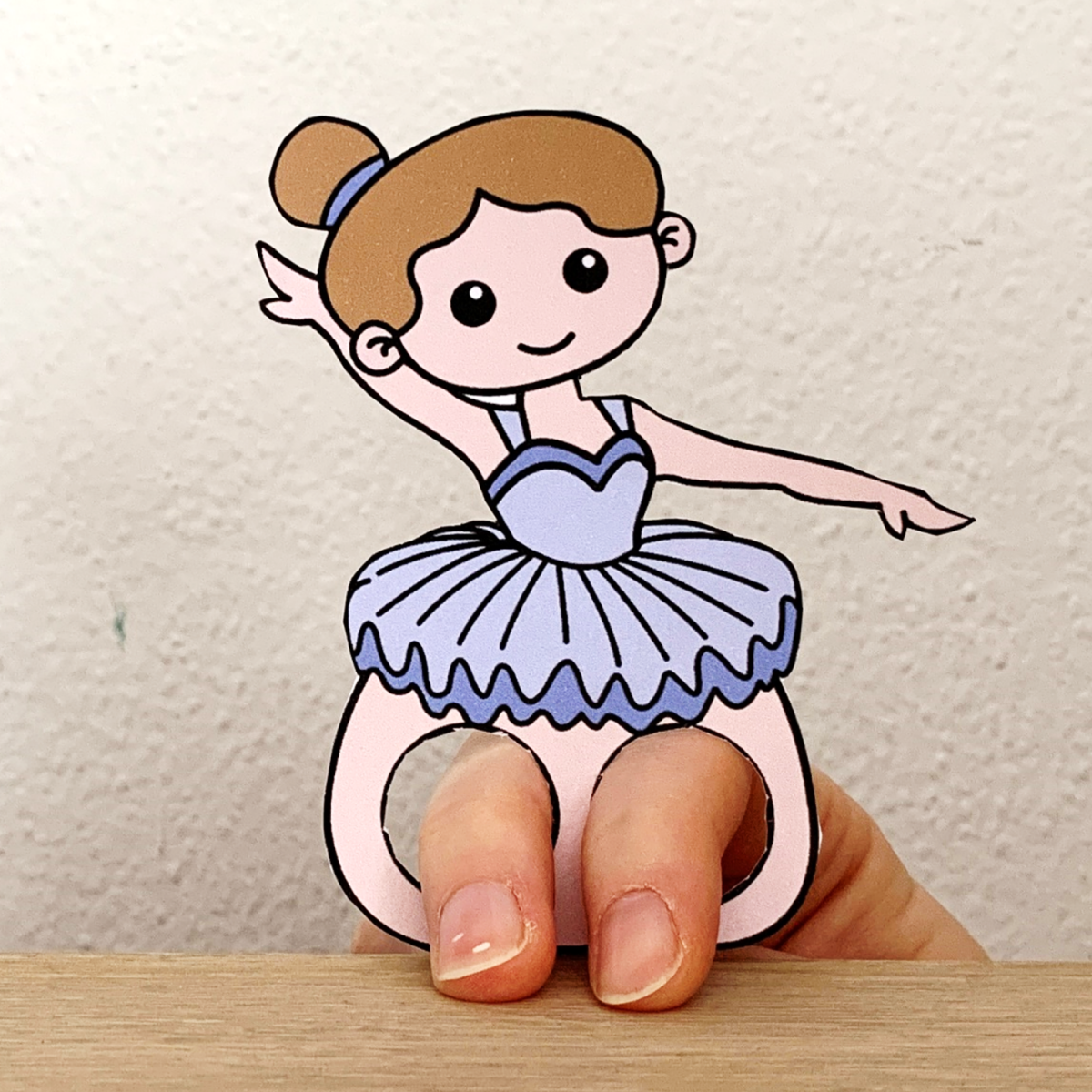 Ballet Dancer Finger Puppet Printable Coloring Paper Craft Activity ...