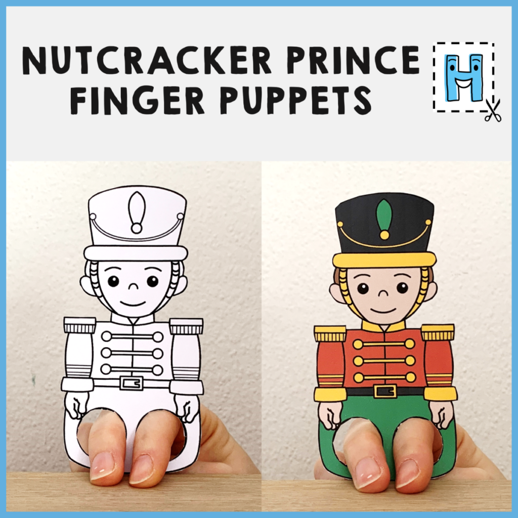 Nutcracker Prince Finger Puppet Printable Winter Christmas Paper Craft ...