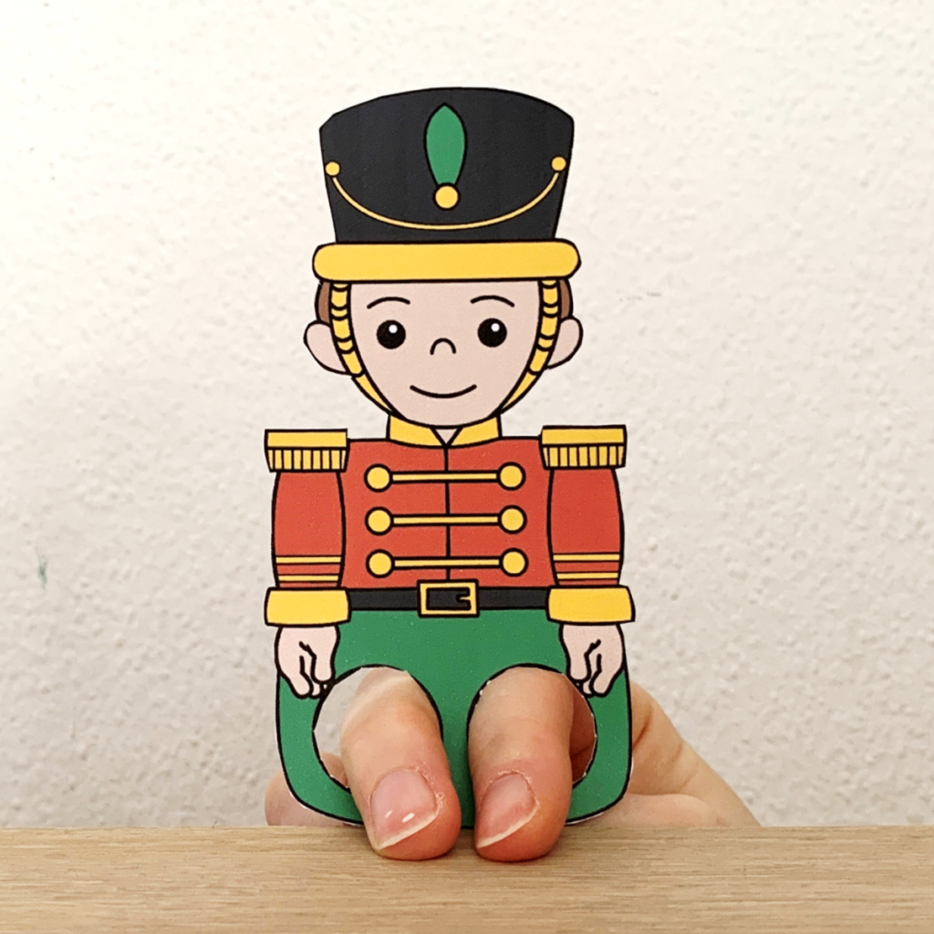 Nutcracker Prince Finger Puppet Printable Winter Christmas Paper Craft ...