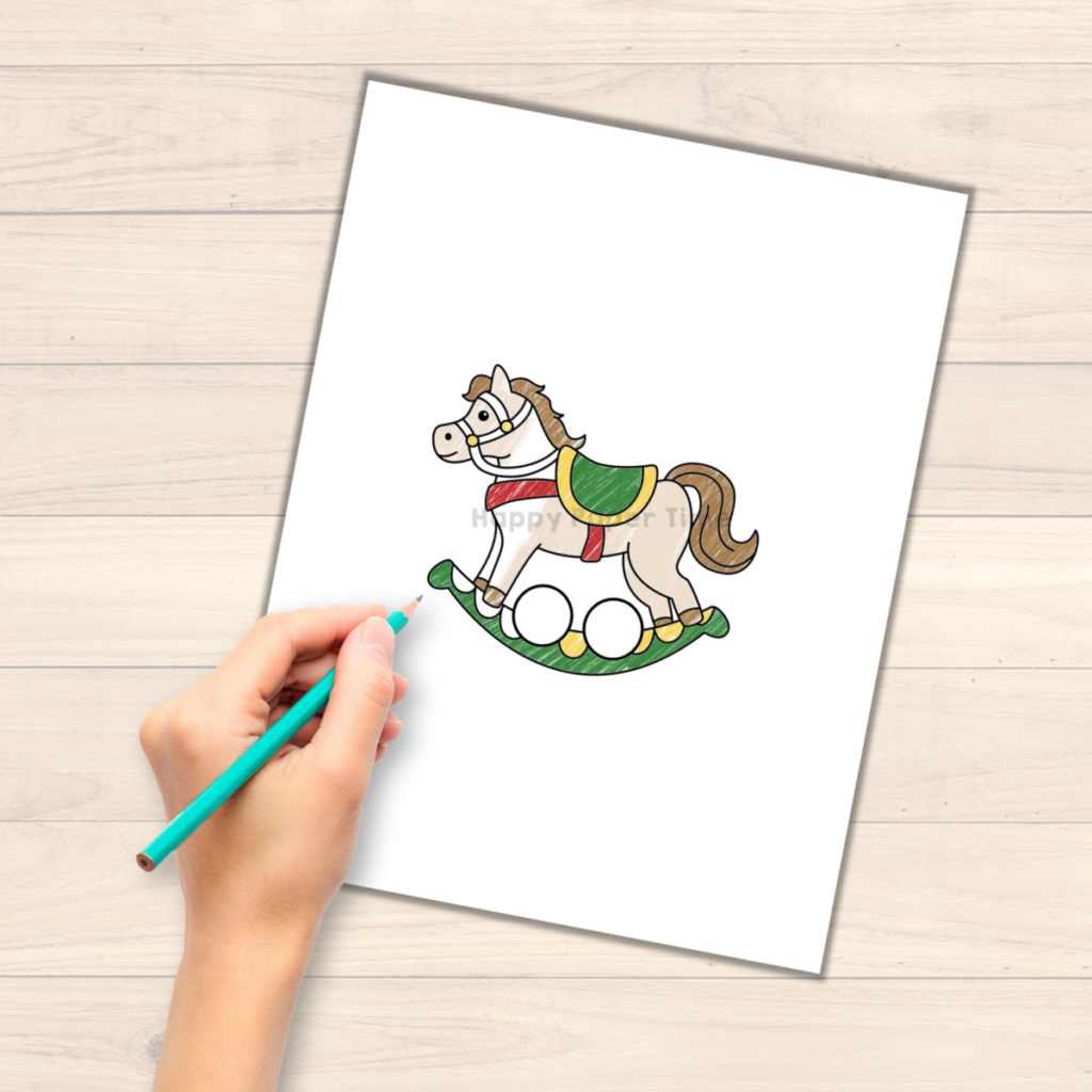 Toy Horse Finger Puppet Printable Coloring Winter Christmas Paper Craft ...