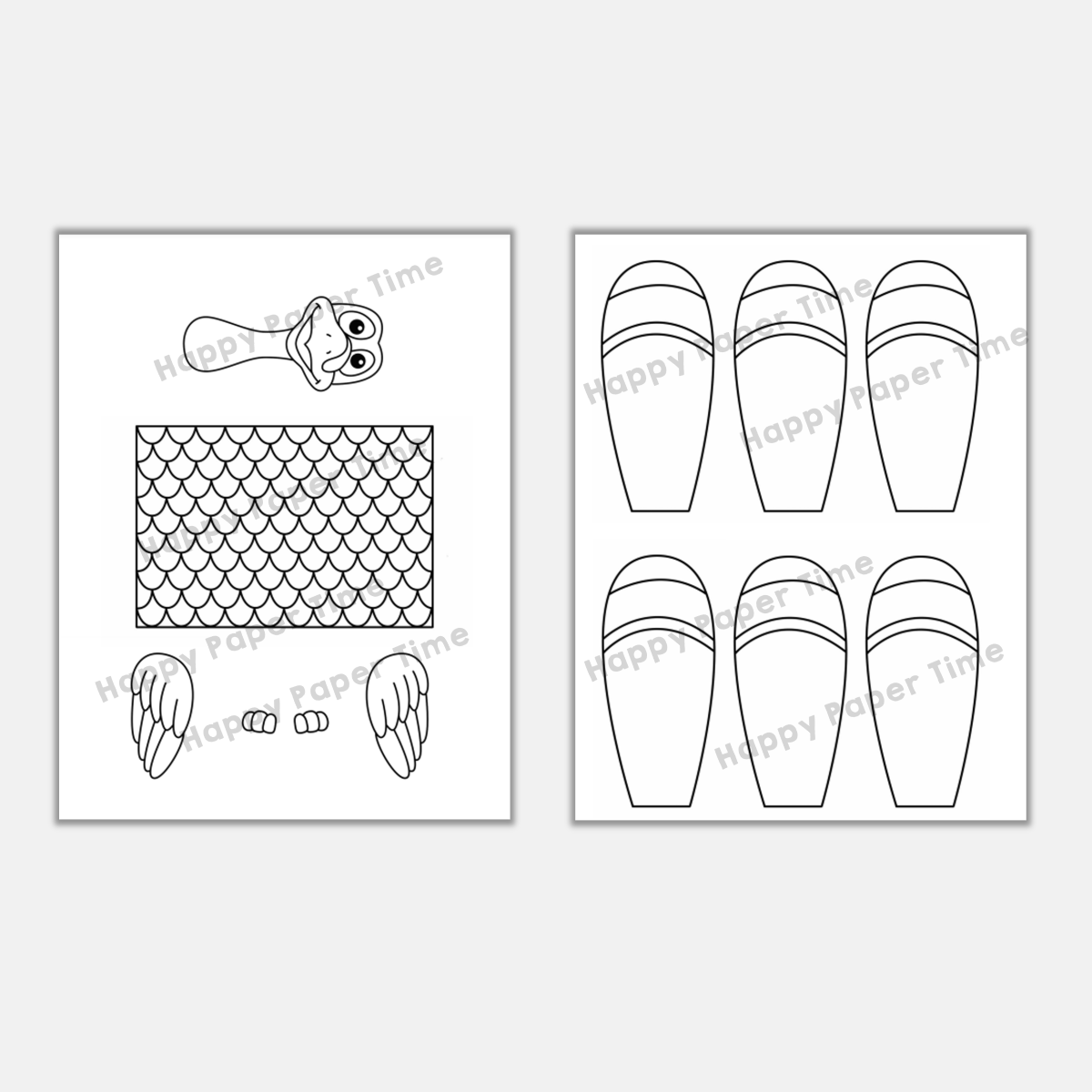 Turkey Thanksgiving toilet paper roll craft Printable Animal Coloring ...