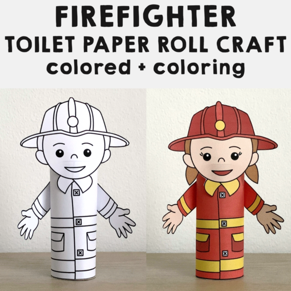 Community Helpers toilet paper roll craft Printable Career day Coloring ...