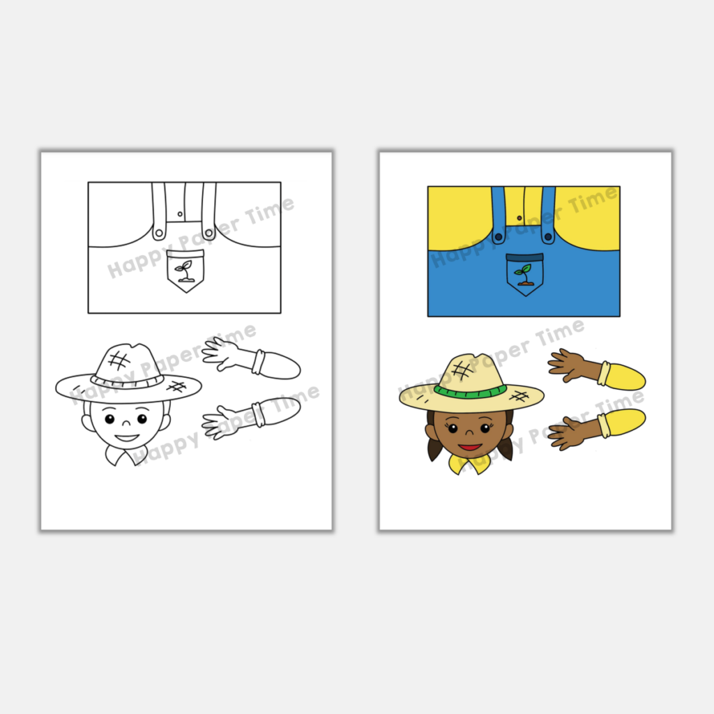 Farmer toilet paper roll craft Printable Career Day Community Helper ...