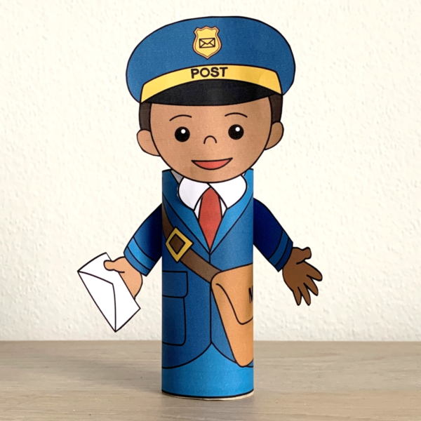 Postman toilet paper roll craft Printable Career Day Community Helper ...