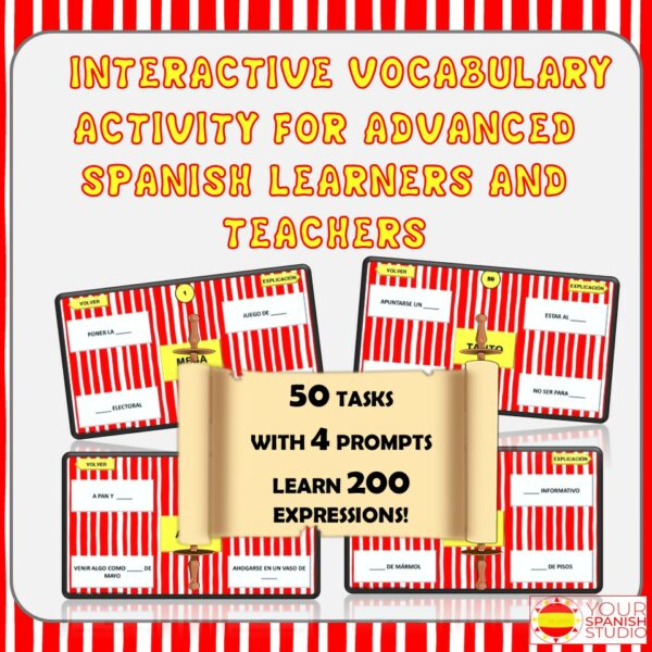 SPANISH ADVANCED VOCABULARY CLASS NO PREP CLASE MAESTRA DE VOCABULARIO ...