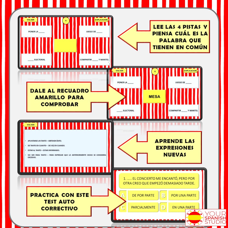 SPANISH ADVANCED VOCABULARY CLASS NO PREP CLASE MAESTRA DE VOCABULARIO ...