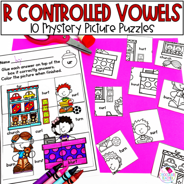 R Controlled Vowels - Phonics Worksheets - Bossy R - No Prep Puzzles ...