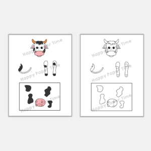 Cow toilet paper roll craft Printable Farm Animal Coloring Activity ...