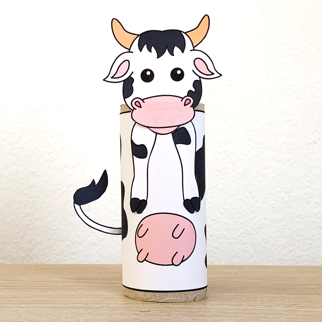 Cow toilet paper roll craft Printable Farm Animal Coloring Activity ...