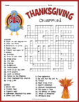THANKSGIVING CROSSWORD Puzzle Worksheet - No Prep ELA Activity | Made ...