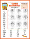 FIRST DAY OF / BACK TO SCHOOL Word Search Puzzle Worksheet - No Prep ...