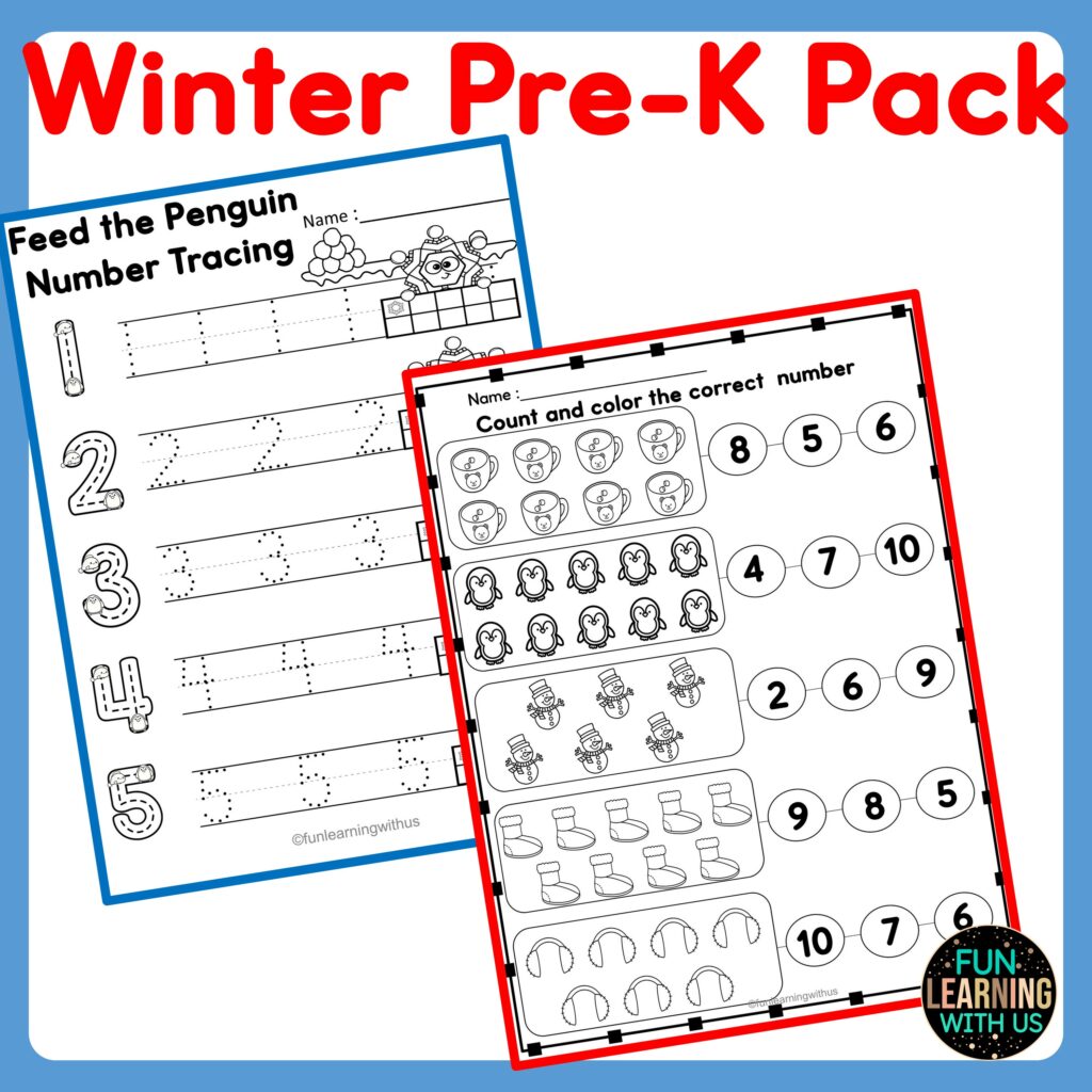 Winter Preschool & Pre-K Pack Welcome Back from After Winter Break ...
