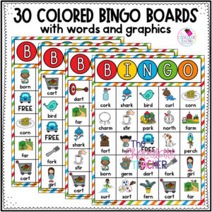 BINGO - R Controlled Vowels - Bossy R - Phonics Games | Made By Teachers