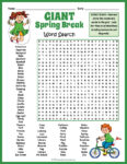 GIANT SPRING BREAK Word Search Puzzle Worksheet Activity | Made By Teachers