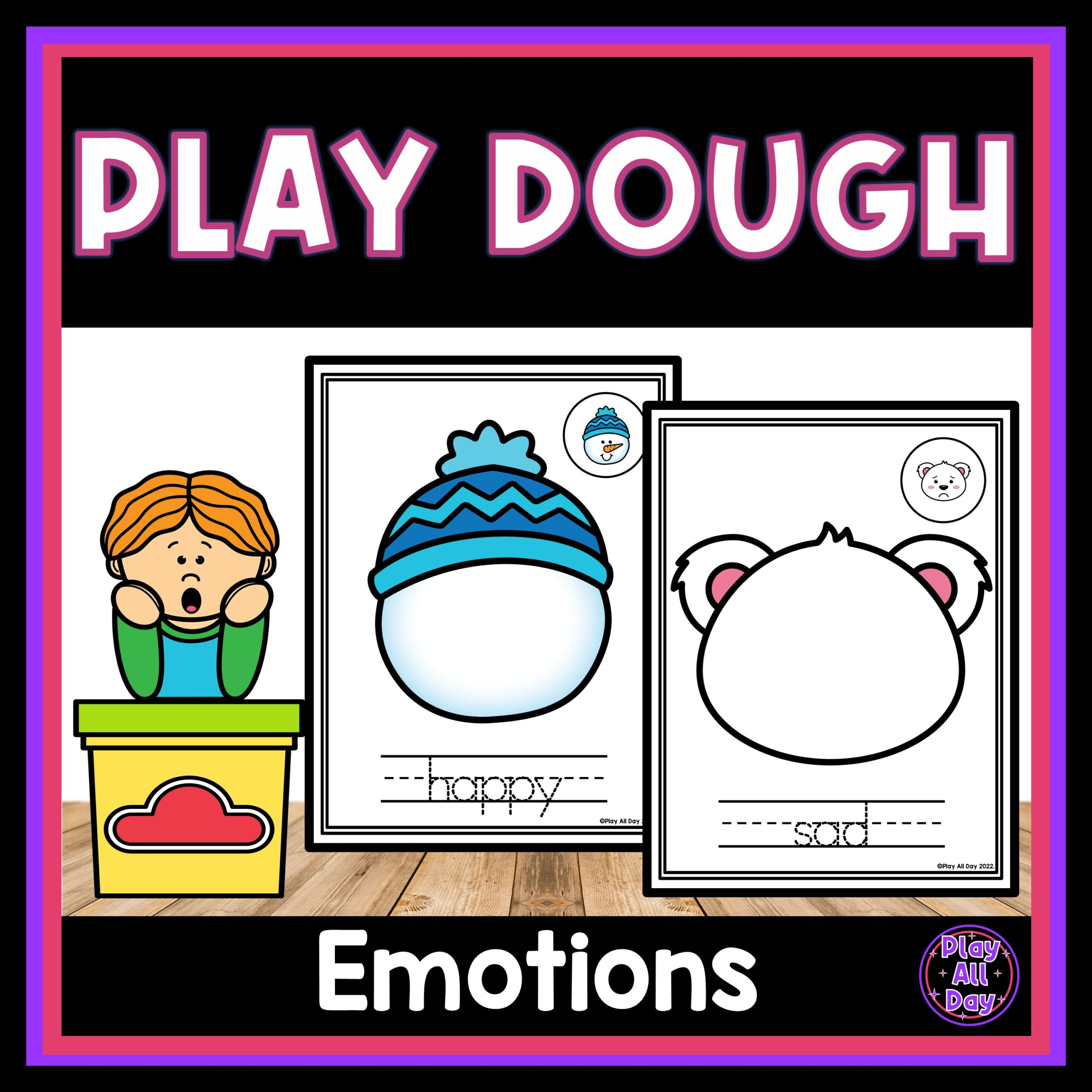 Winter Emotions Play Dough Mats | Social Emotional Learning Activities ...