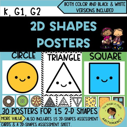 2D shapes posters for display | real objects | anchor charts | math ...
