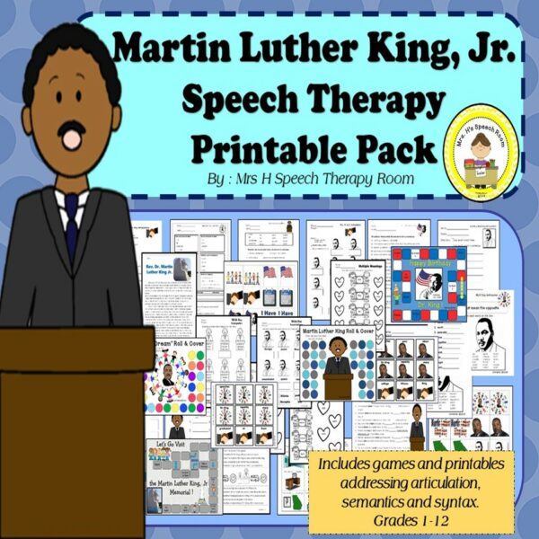 Martin Luther King Jr Speech Therapy | MLK Day Speech Therapty ...