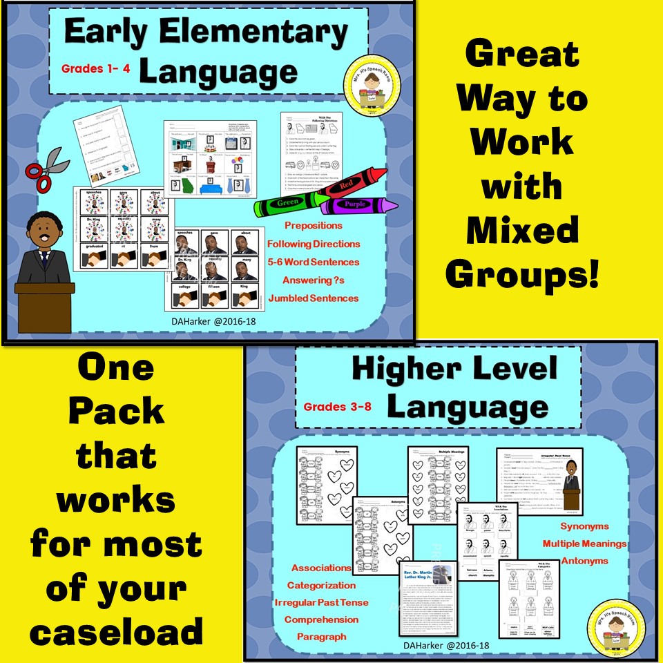 Martin Luther King Jr Speech Therapy | MLK Day Speech Therapty ...