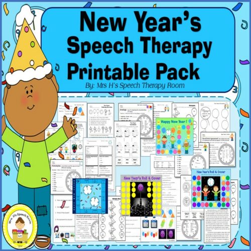 New Years Speech Therapy Printable Pack | Made By Teachers