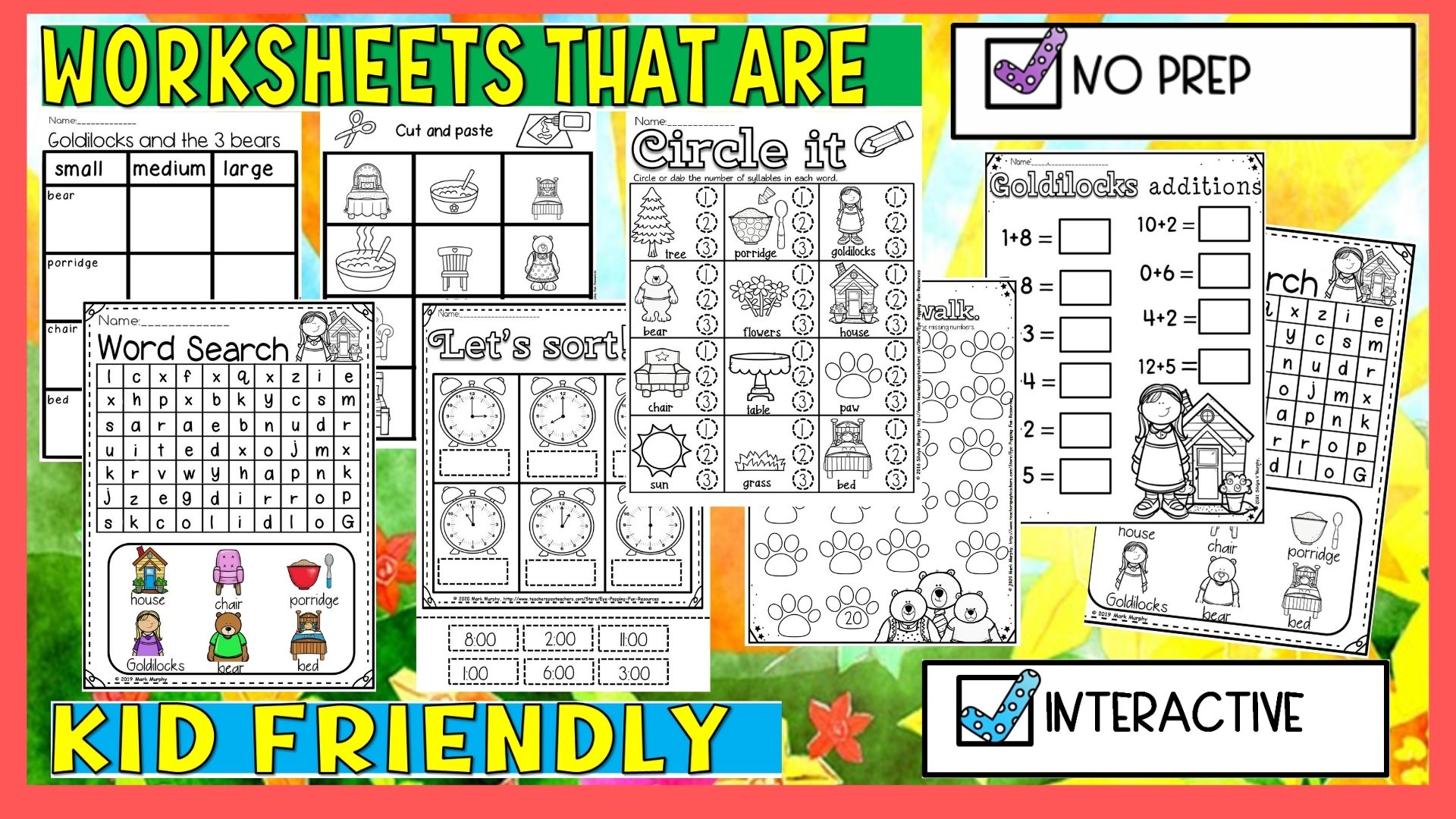 Goldilocks and The Three Bears Size Sort | Made By Teachers