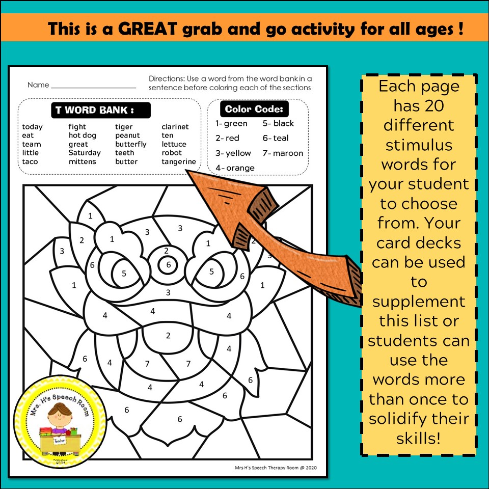 Chinese New Year Speech and Language Therapy Color By Code Grab and Go ...