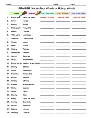 Spanish Gas Station Vocabulary Word List Column Worksheet | Made By ...