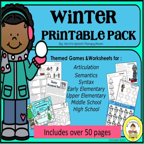 Winter Speech Therapy Printable Pack | Made By Teachers
