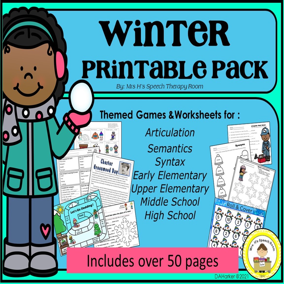 Winter Speech Therapy Printable Pack | Made By Teachers