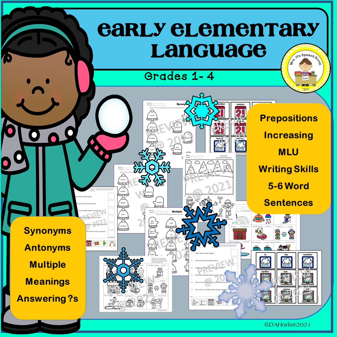 Winter Speech Therapy Printable Pack | Made By Teachers