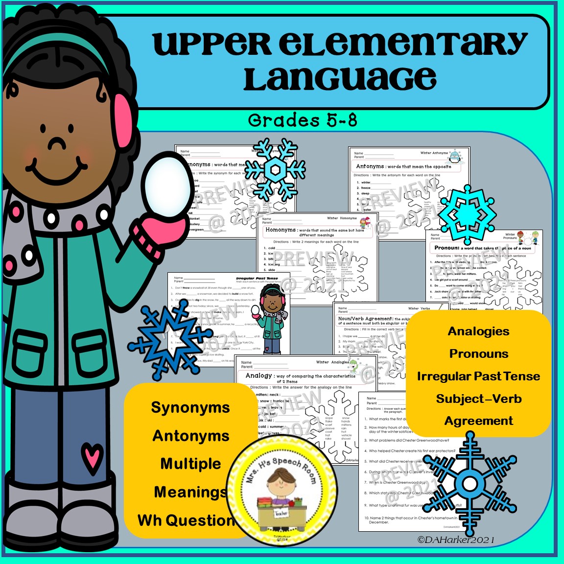 Winter Speech Therapy Printable Pack | Made By Teachers