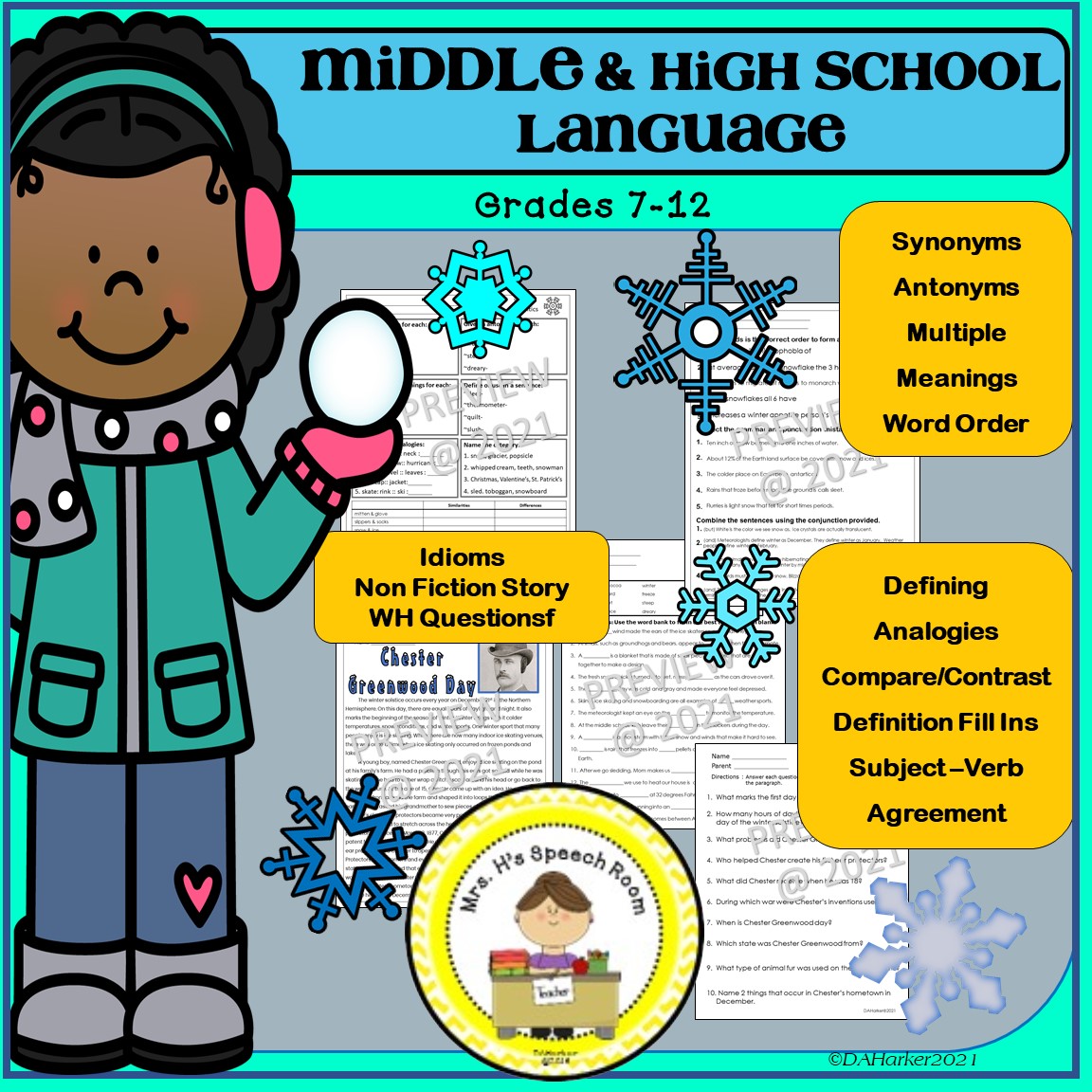 Winter Speech Therapy Printable Pack | Made By Teachers