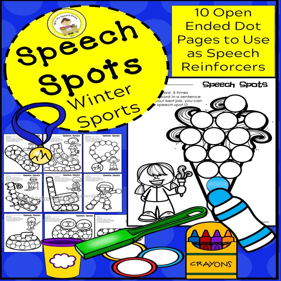 Dot Marker Activities for Speech Therapy Winter Sports Theme | Made By ...