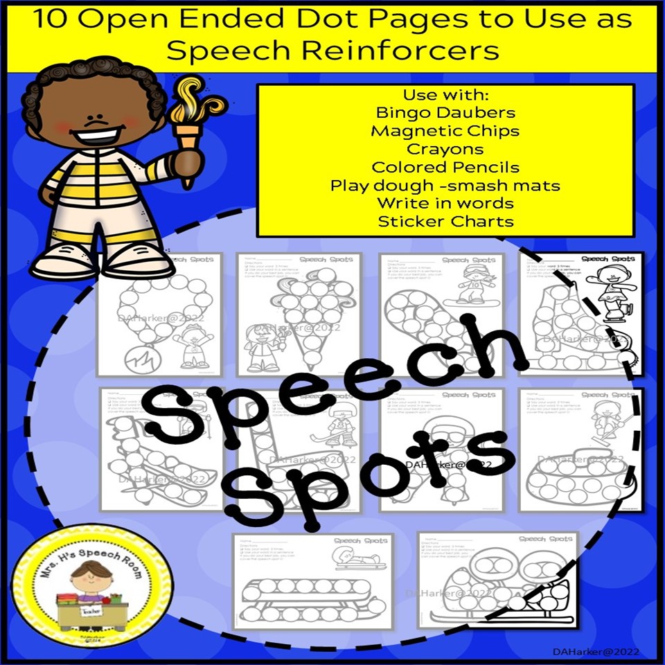 Dot Marker Activities for Speech Therapy Winter Sports Theme | Made By ...