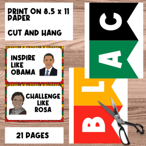 Black History Bulletin Board | Black History Month Banner | Black ...