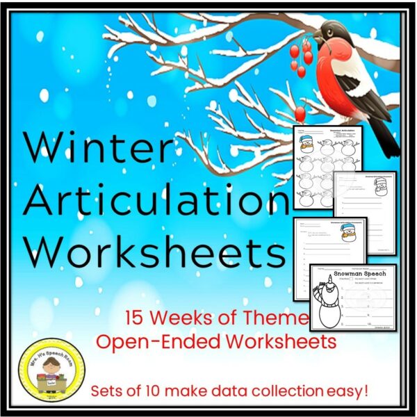 Winter Articulation Worksheets -Data Friendly | Made By Teachers