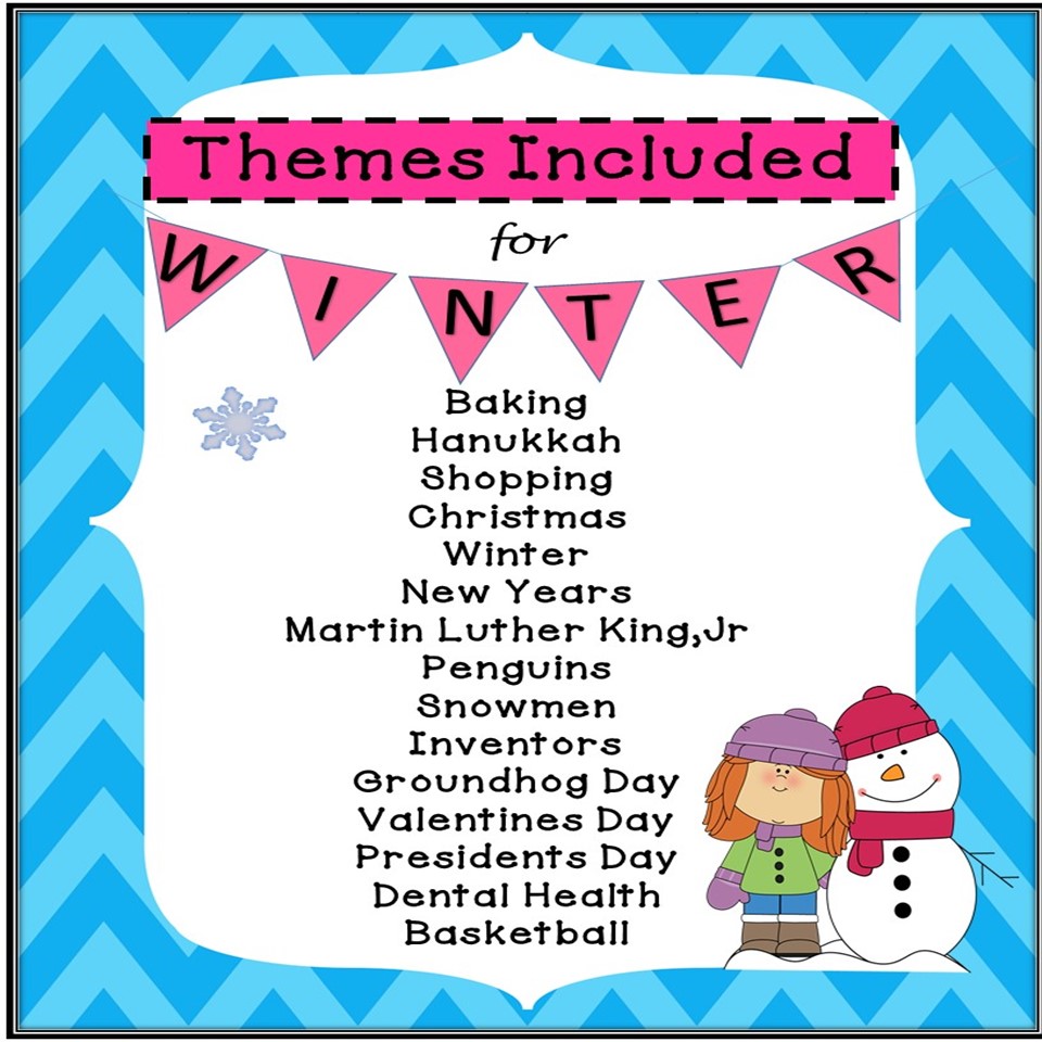 Winter Articulation Worksheets -Data Friendly | Made By Teachers