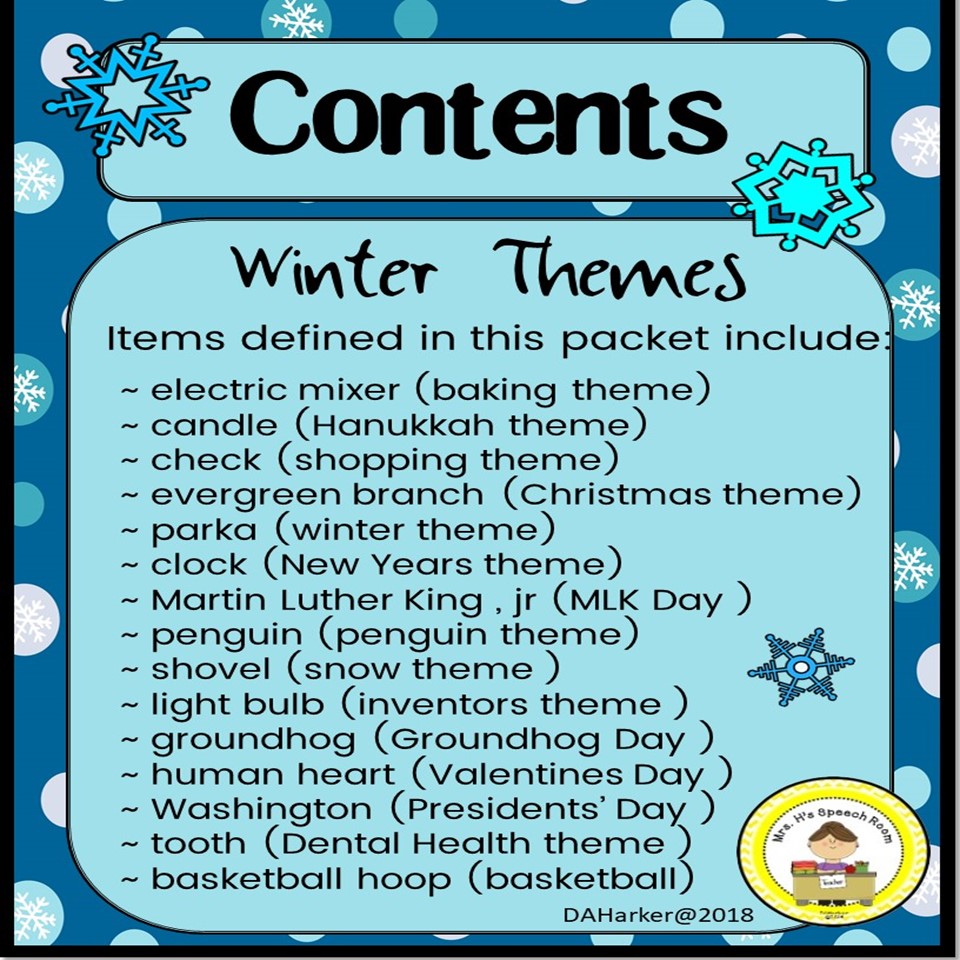 Defining and Describing With WInter Themes in Speech Therapy | Made By ...