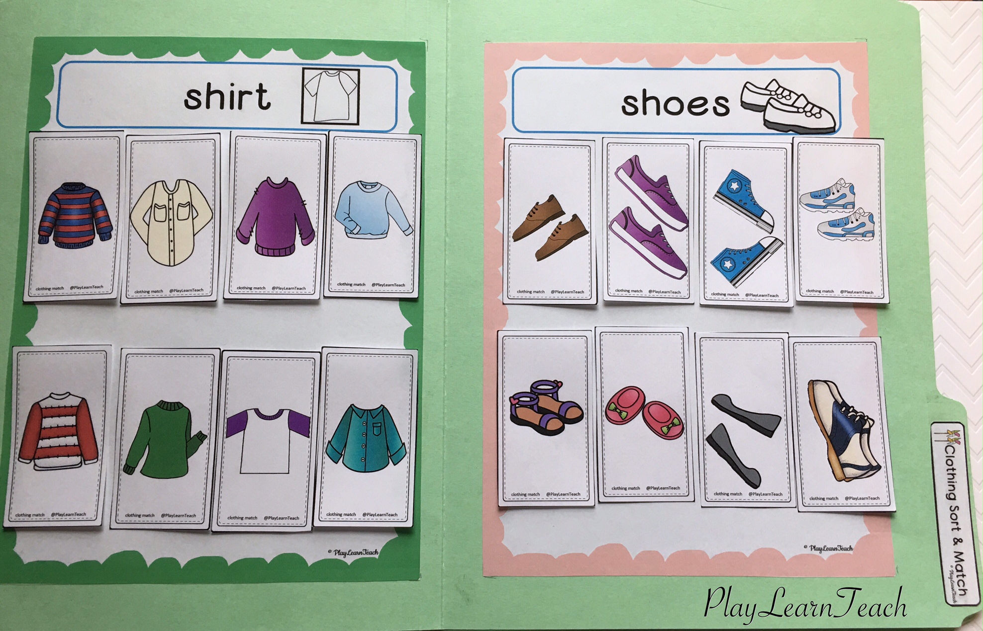 Clothing Sort Categories File Folders Special Education | Made By Teachers