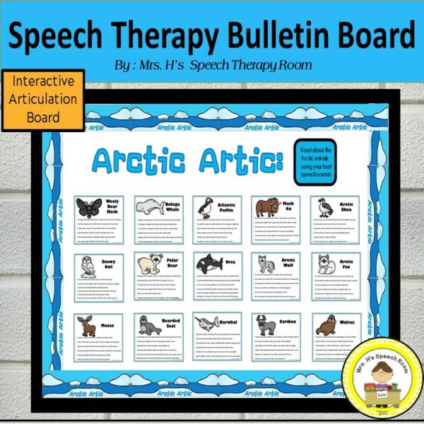 Speech Therapy Bulletin Board and Room Decor for Winter with Arctic ...