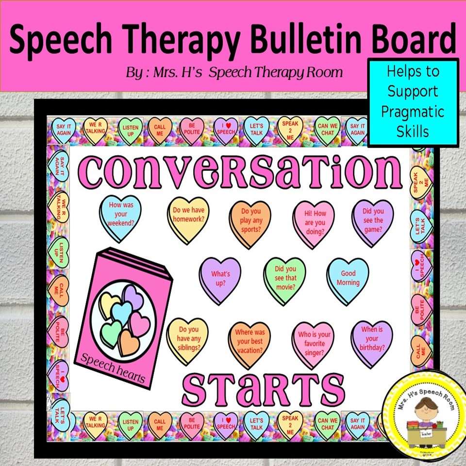 Speech Therapy Bulletin Board and Room Decor Winter with Valentine's ...