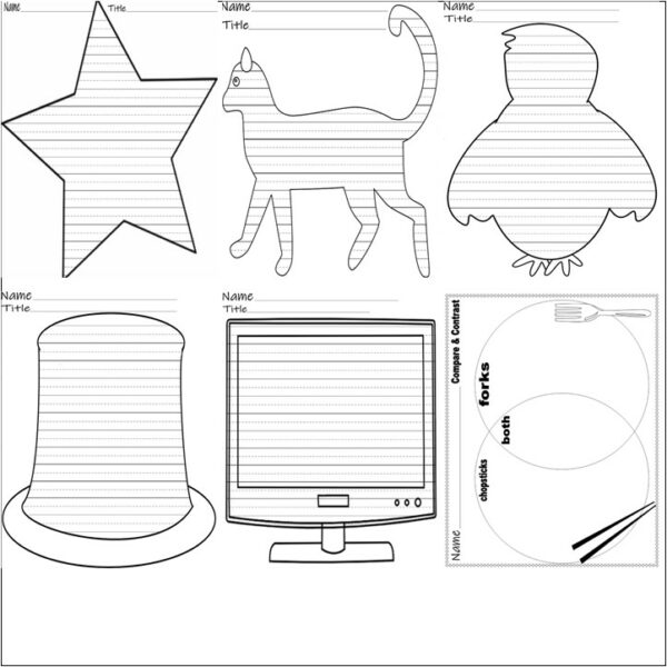 February Journal 25 Daily Writing Prompts Graphic Organizer Shaped ...