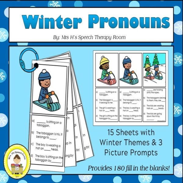 Pronouns Speech Therapy For Elementary Speech Therapy Winter Set | Made ...