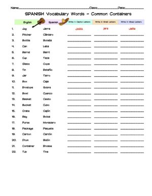 Spanish Mail Words Vocabulary Matching Worksheet & Answer Key | Made By ...